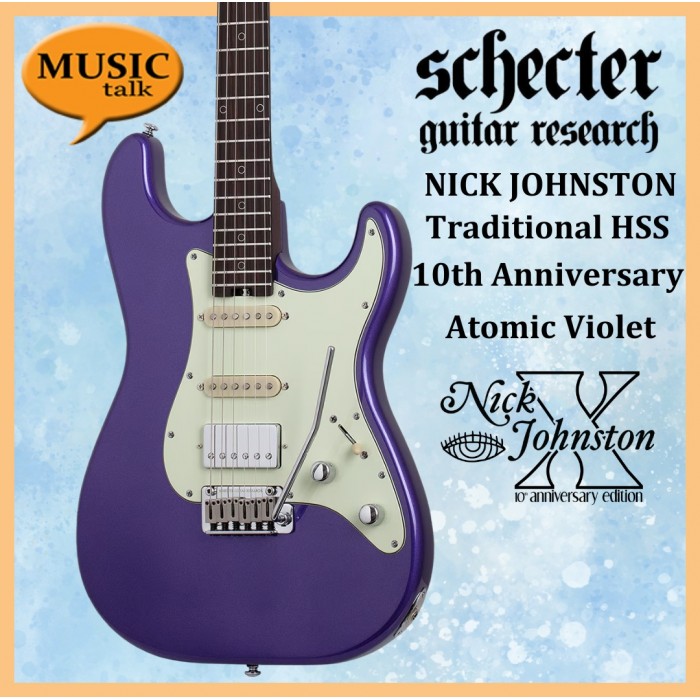 Schecter Nick Johnston Traditional HSS 10th Anniversary Atomic Violet ...